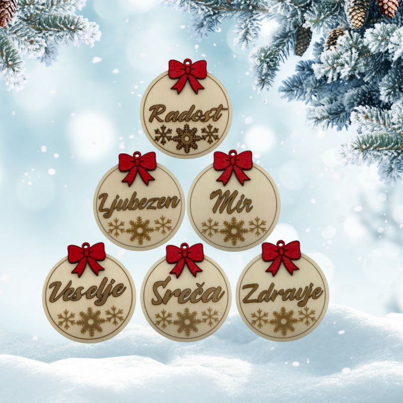 Okraski za jelko z željami (komplet 6 kos) – Zelodek.si